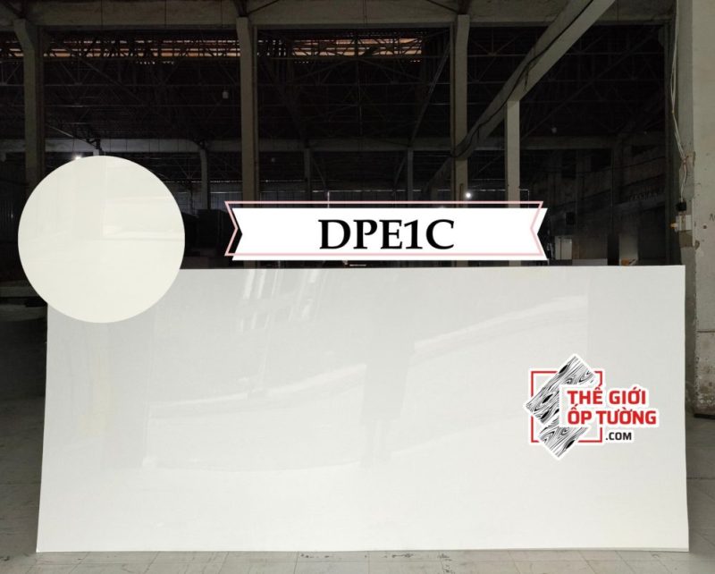 Tấm ốp tường đa năng sợi than tre trắng bóng 1C - Thế Giới Ốp Tường